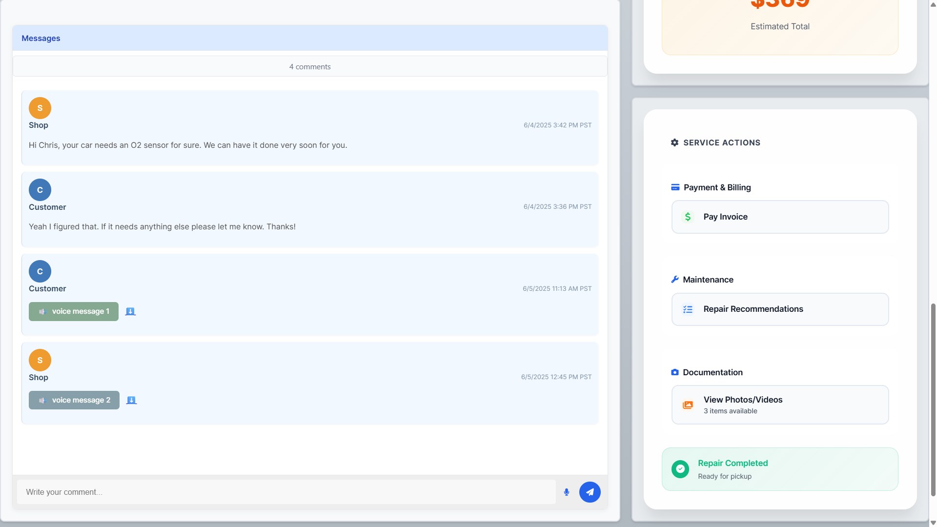 Auto Shop Customer Communication Software | RepairTrak